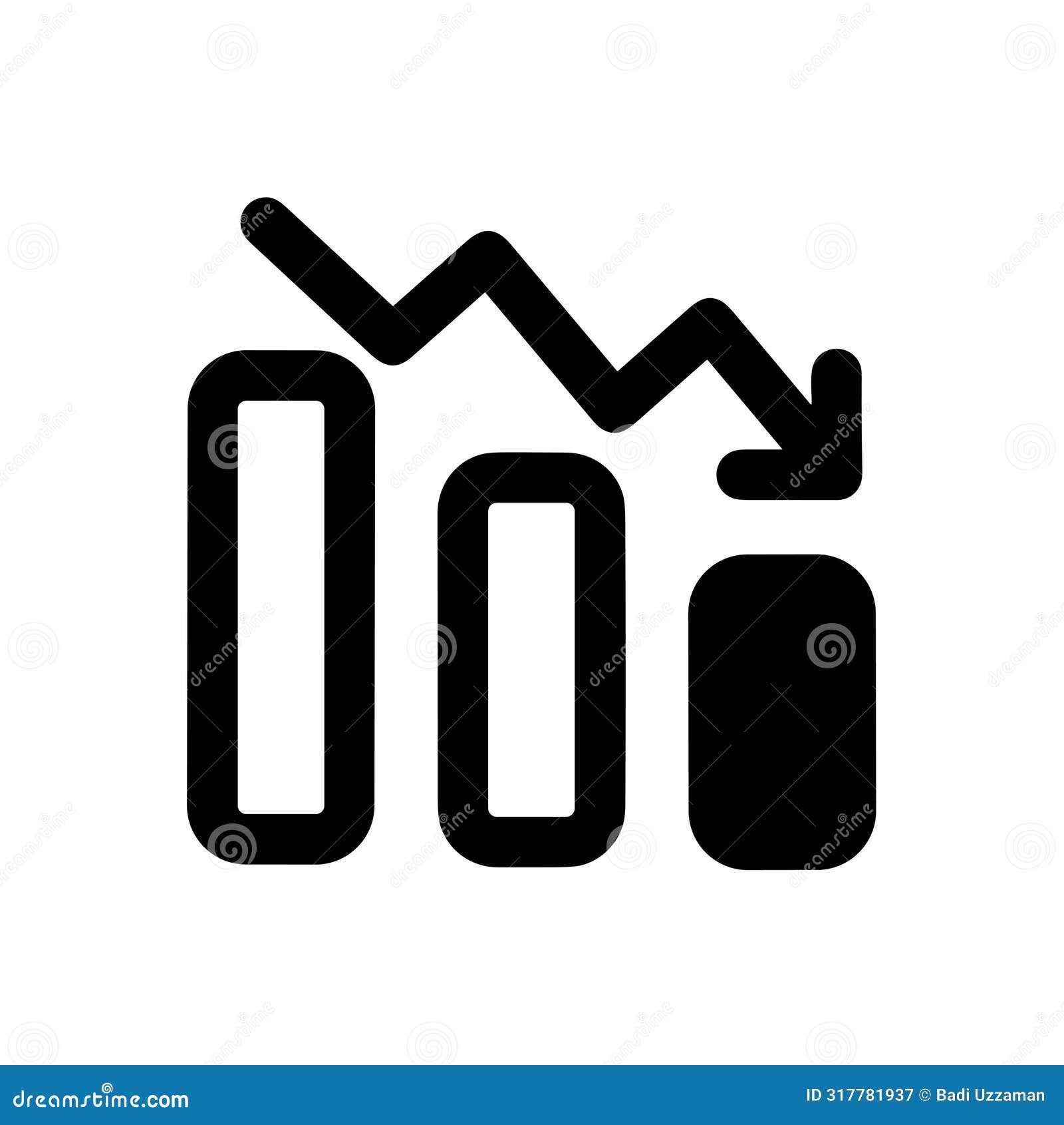 Chart Icon Symbol Vector Image Isolated on the White Background Stock ...