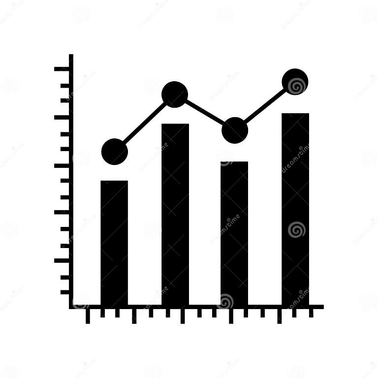 Chart Icon Symbol Vector Image Isolated on the White Background Stock ...