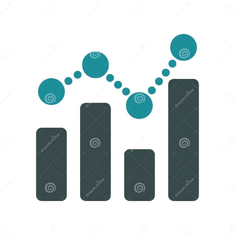 Chart Icon Symbol Vector Image Isolated on the White Background Stock ...