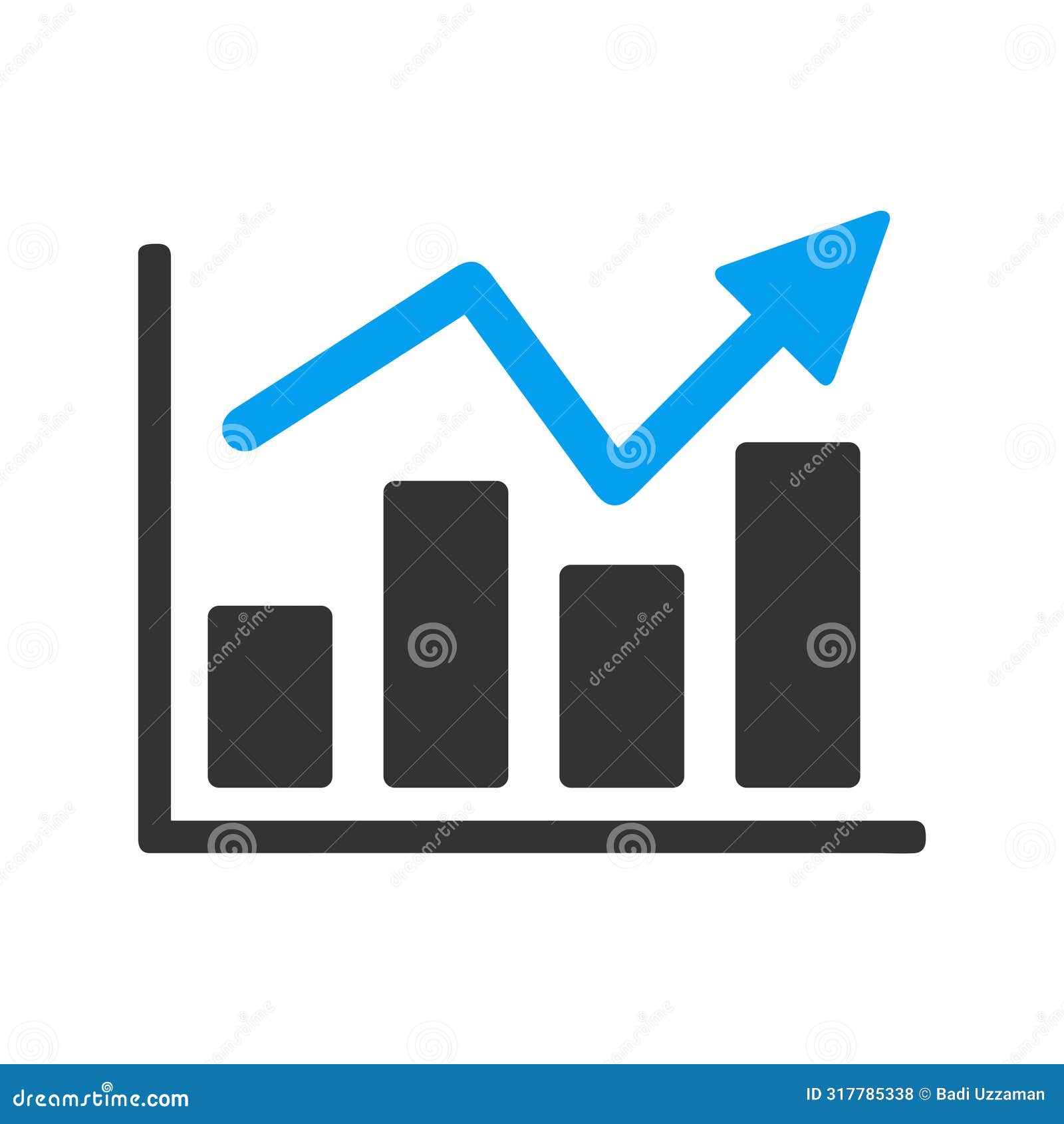 Chart Icon Symbol Vector Image Isolated on the White Background Stock ...