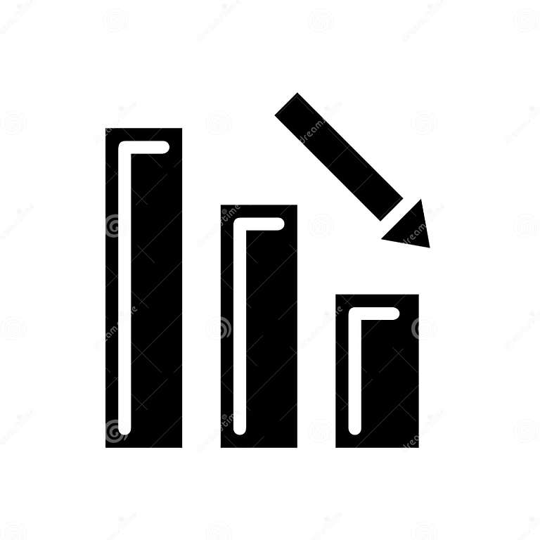 Chart Icon Symbol Vector Image Isolated on the White Background Stock ...