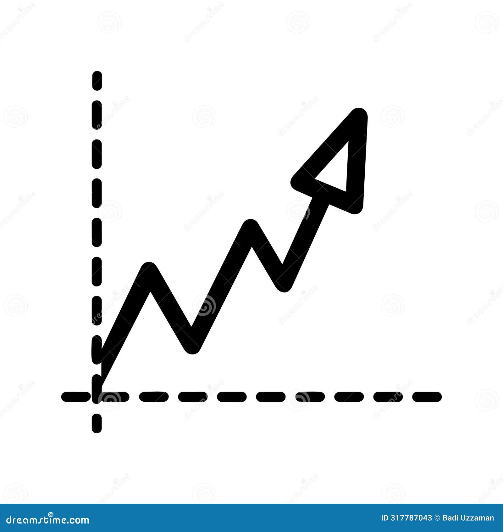 Chart Icon Symbol Vector Image Isolated on the White Background Stock ...