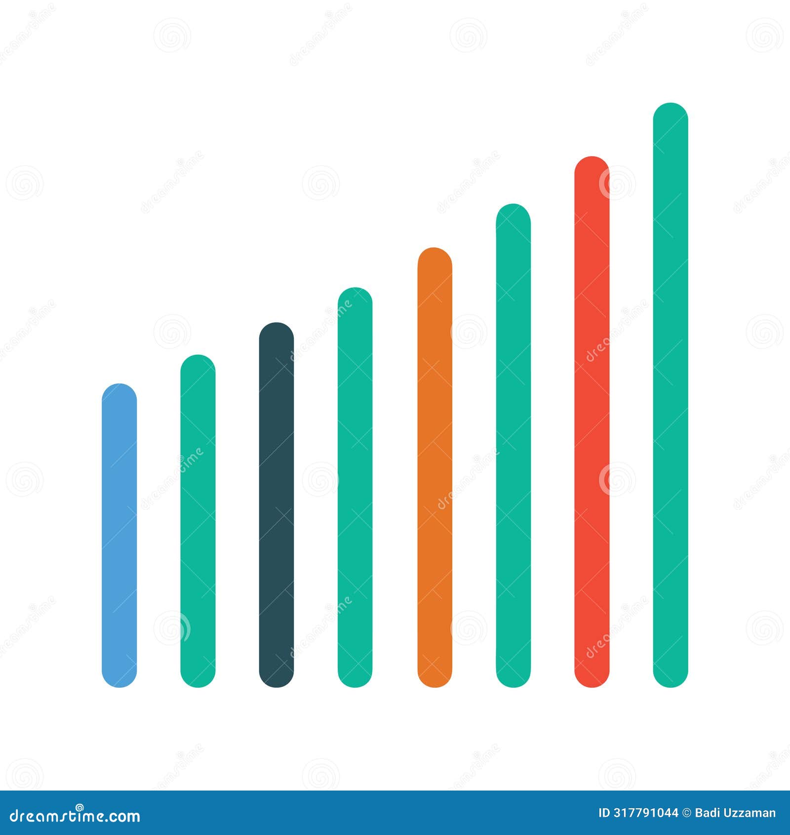 Chart Icon Symbol Vector Image Isolated on the White Background Stock ...