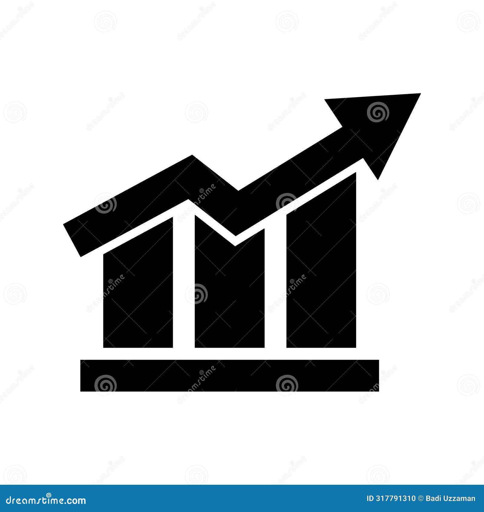 Chart Icon Symbol Vector Image Isolated on the White Background Stock ...