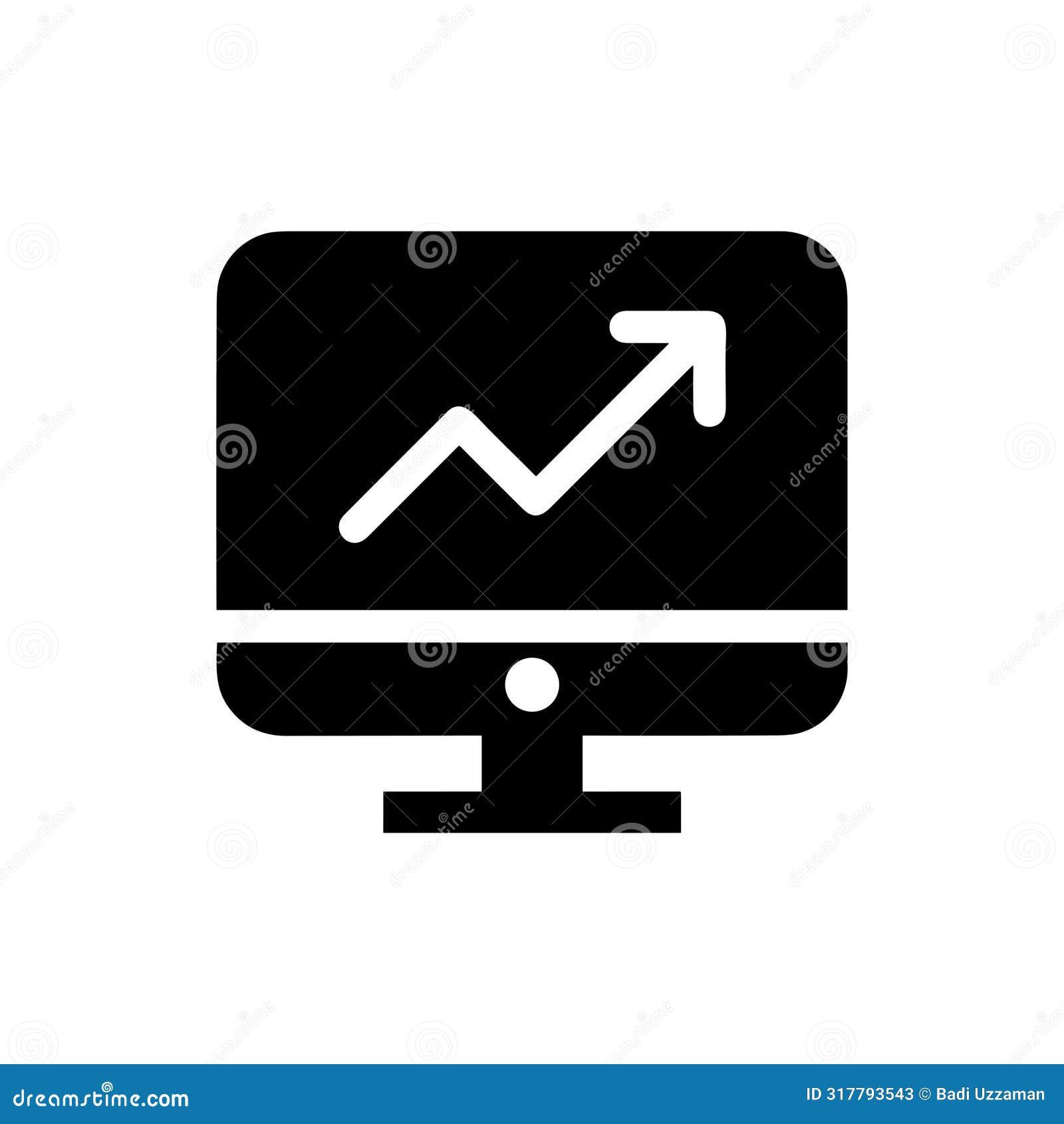 Chart Icon Symbol Vector Image Isolated on the White Background Stock ...