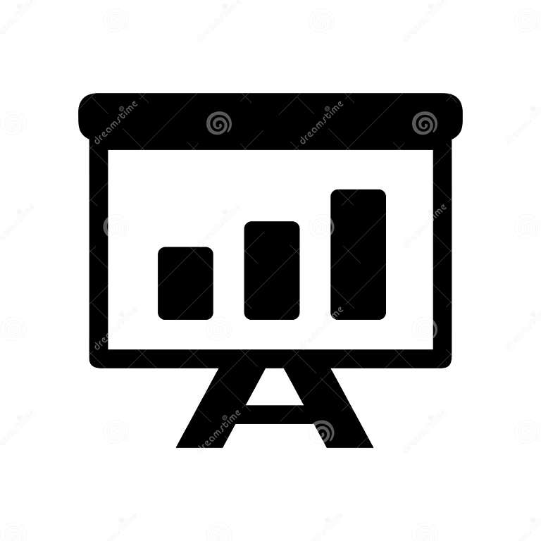 Chart Icon Symbol Vector Image Isolated on the White Background Stock ...