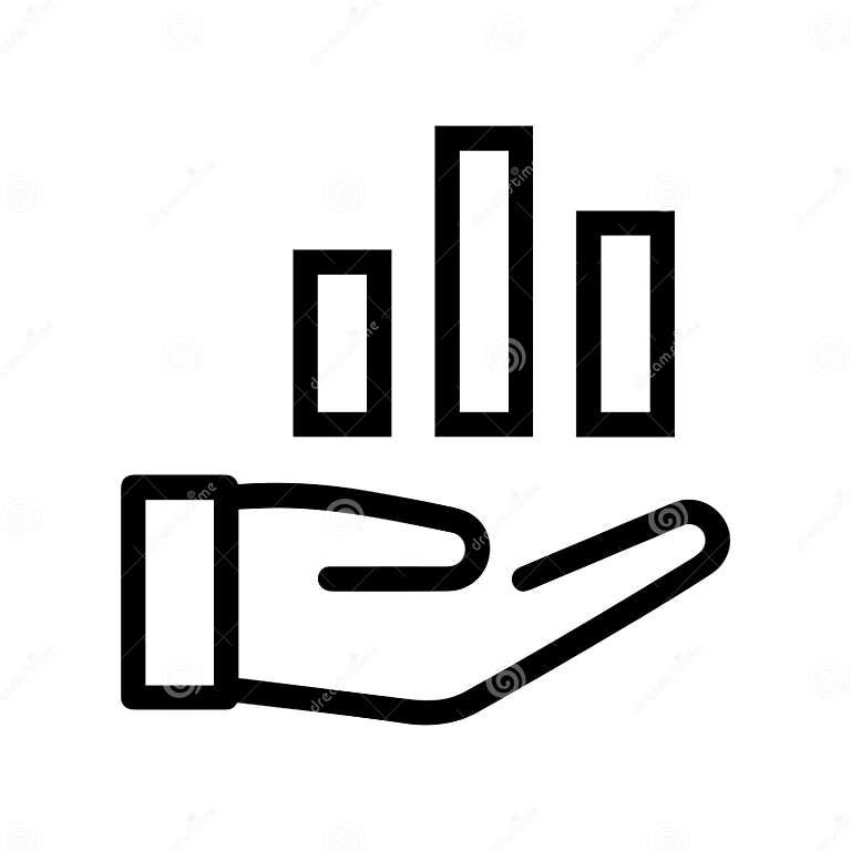Chart Icon Symbol Vector Image Isolated on the White Background Stock ...