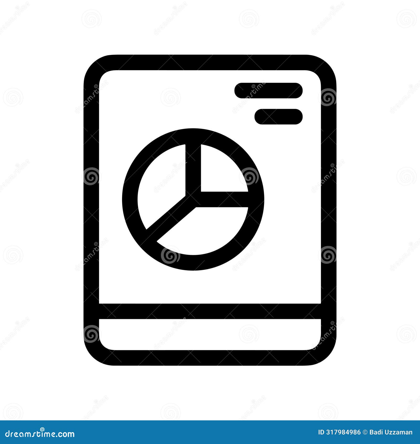 Chart Icon Symbol Vector Image Isolated on the White Background Stock ...