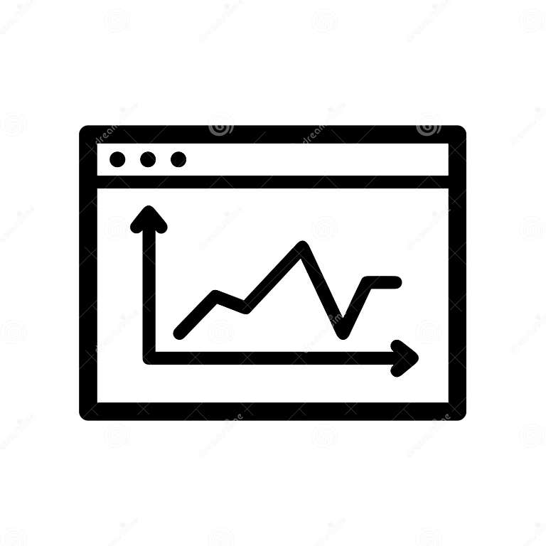 Chart Icon Symbol Vector Image Isolated on the White Background Stock ...