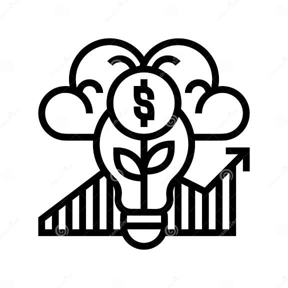 Chart Icon Symbol Vector Image Isolated on the White Background Stock ...