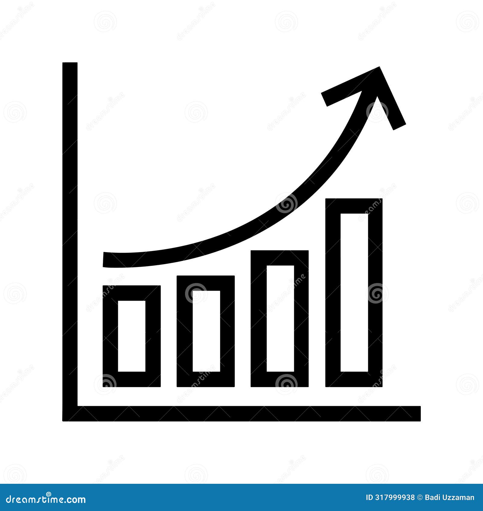 Chart Icon Symbol Vector Image Isolated on the White Background Stock ...