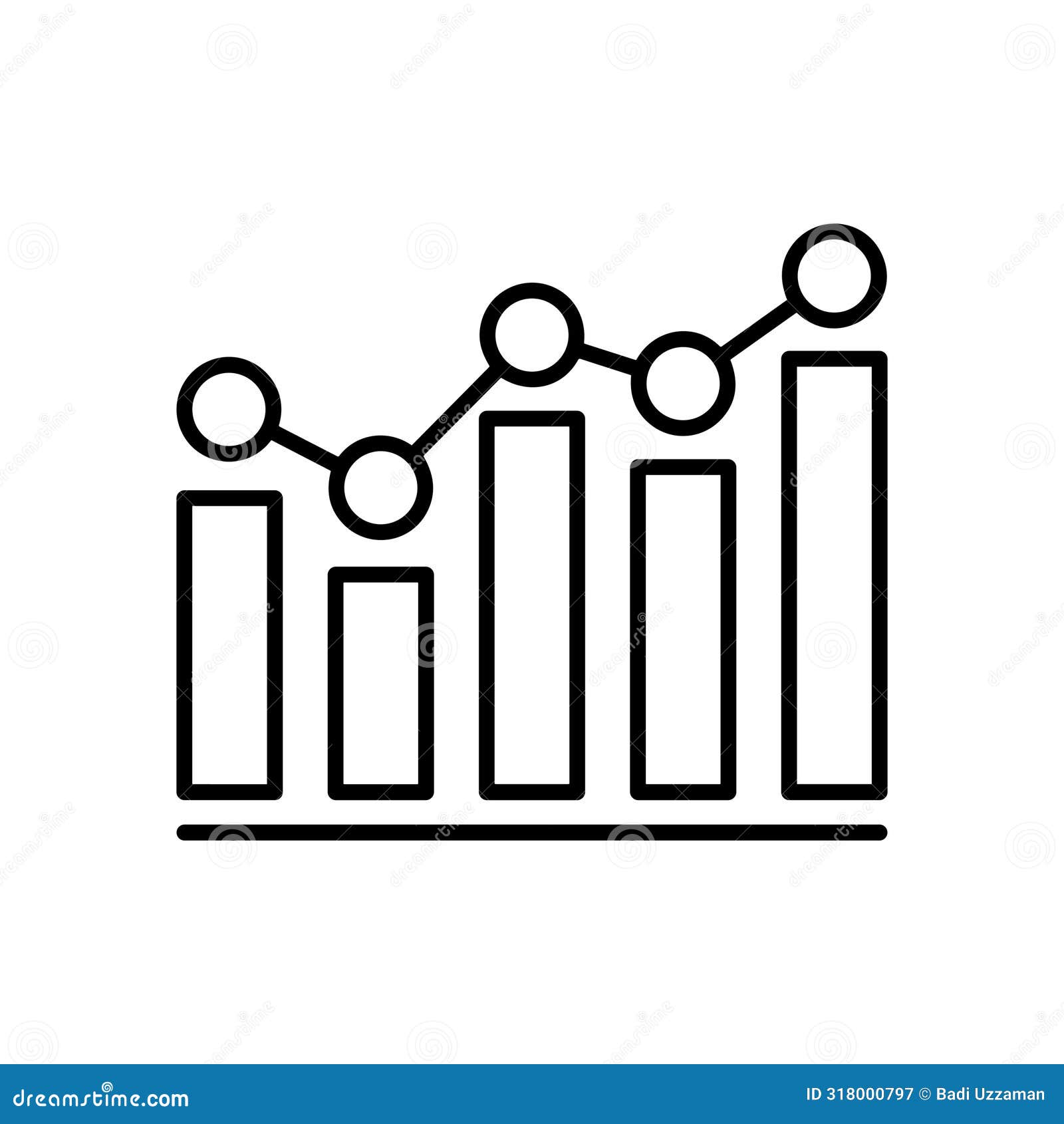 Chart Icon Symbol Vector Image Isolated on the White Background Stock ...