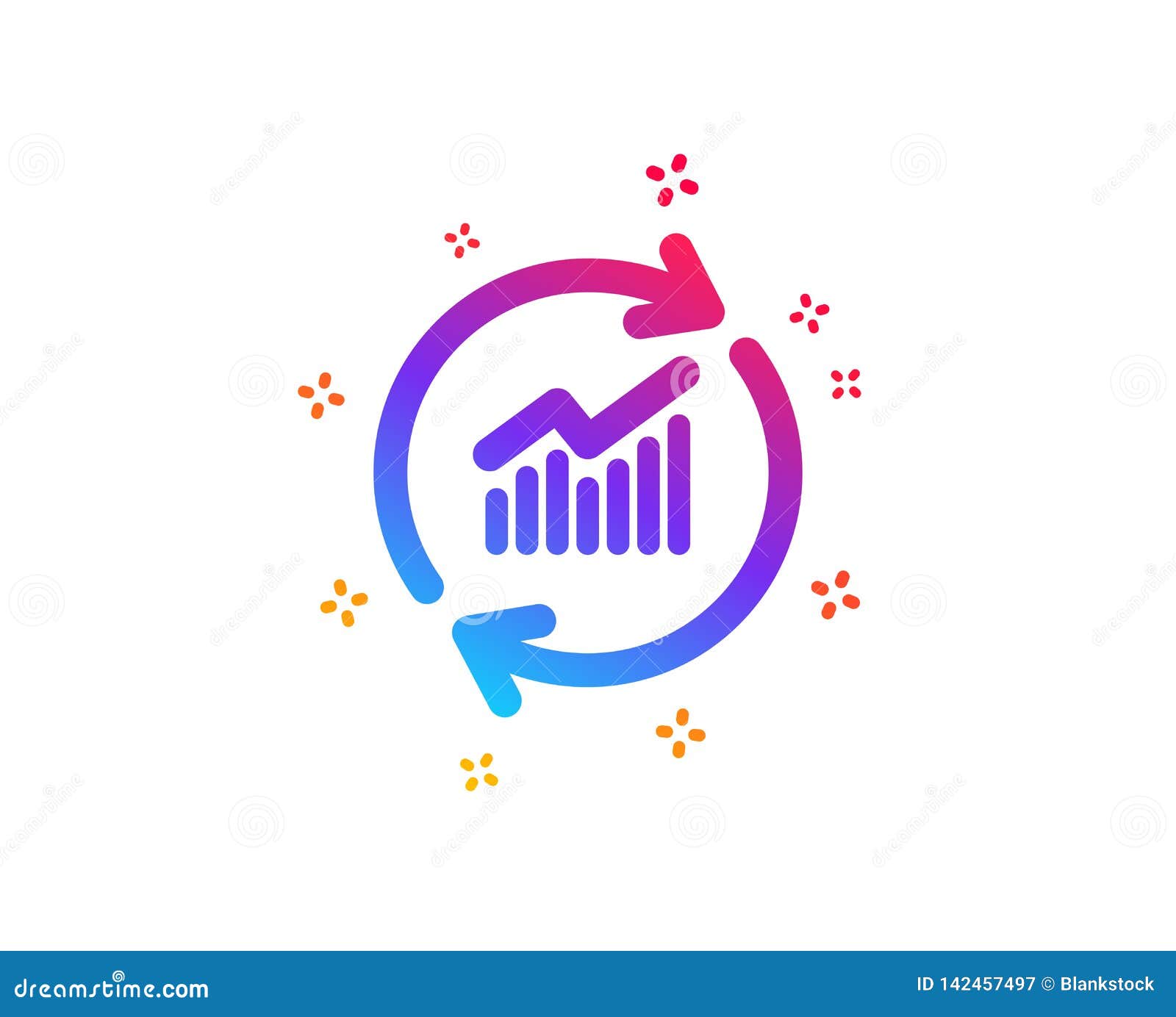 Chart Icon. Update Report Graph Sign. Vector Stock Vector ...