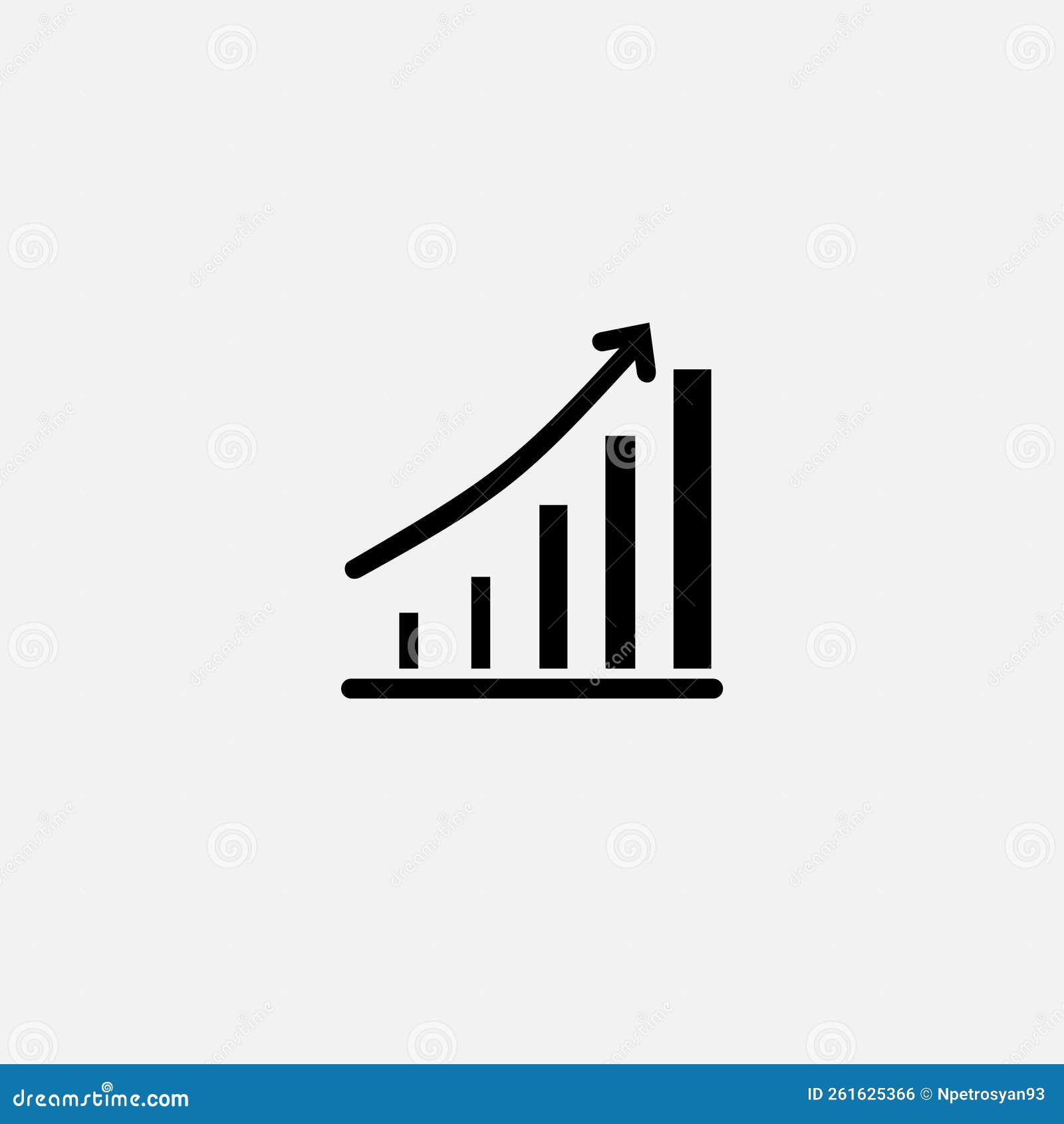 Chart Icon, Vector Illustration. Flat Design Style Stock Vector ...