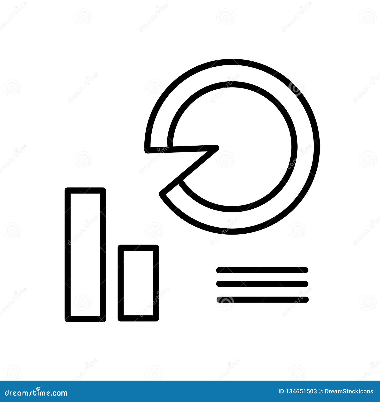 Chart Icon Vector Isolated on White Background, Chart Sign , Line or ...