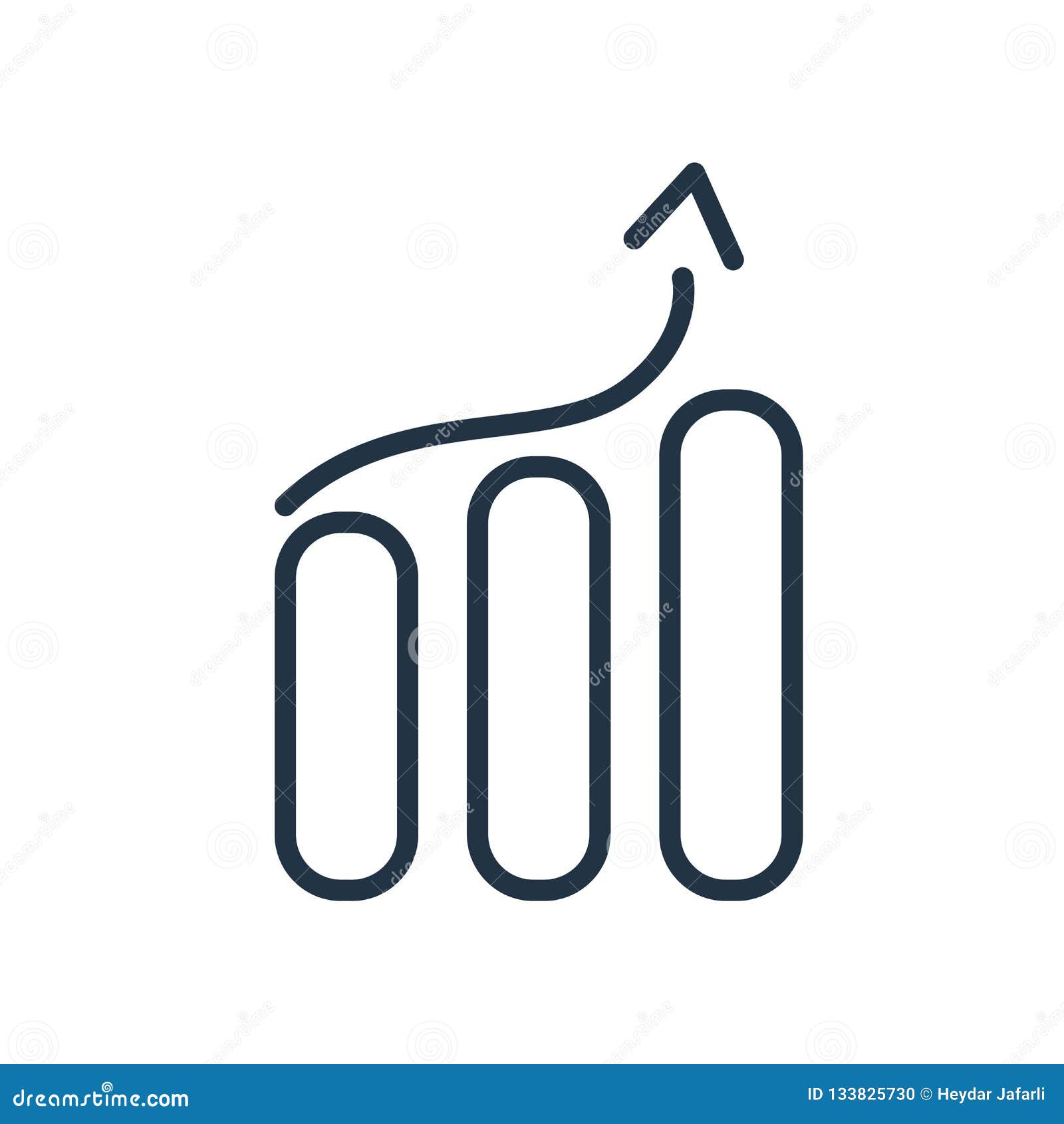 Chart Icon Vector Isolated on White Background, Chart Sign Stock Vector ...