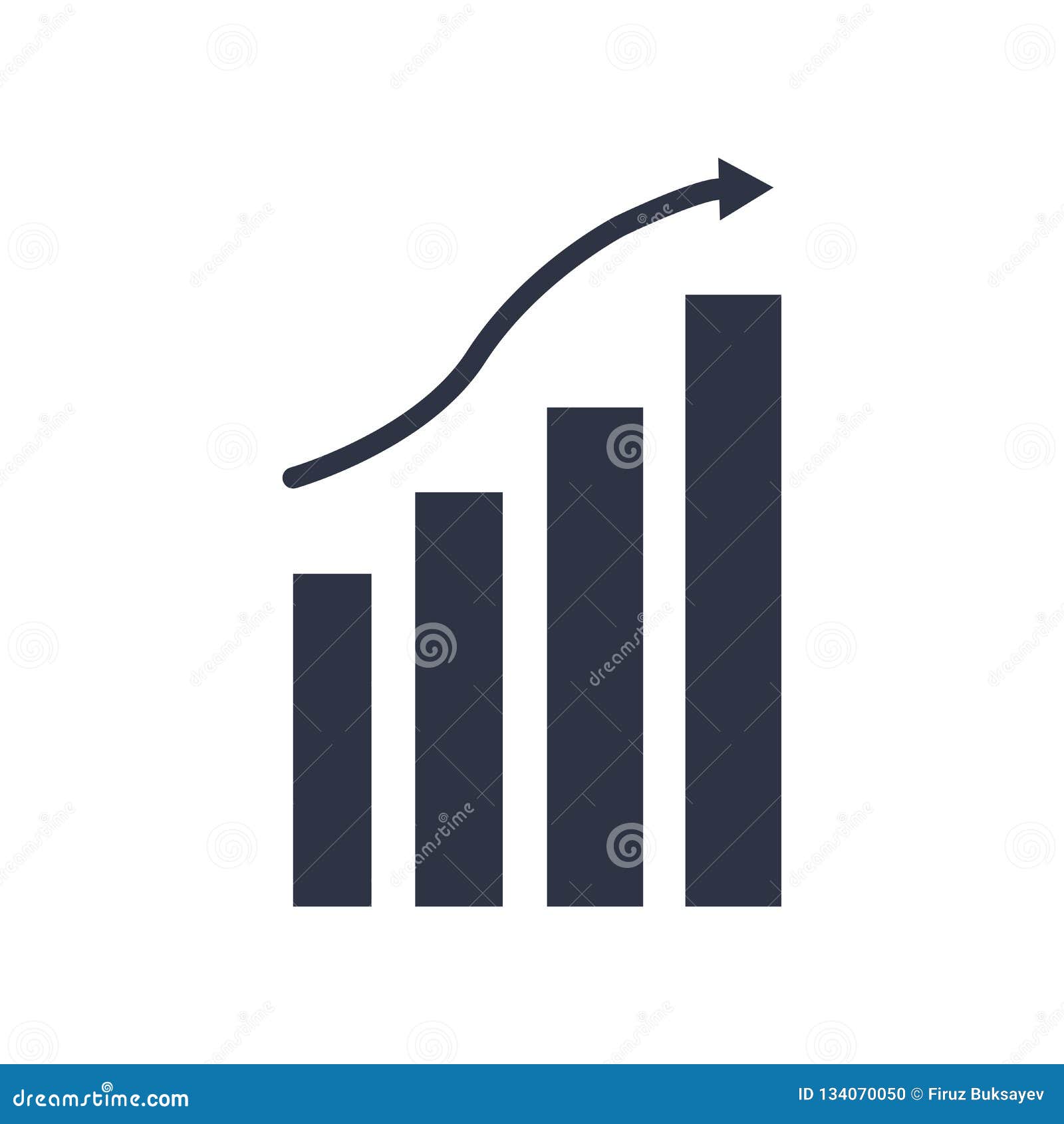 Chart Icon Vector Sign and Symbol Isolated on White Background, Chart ...