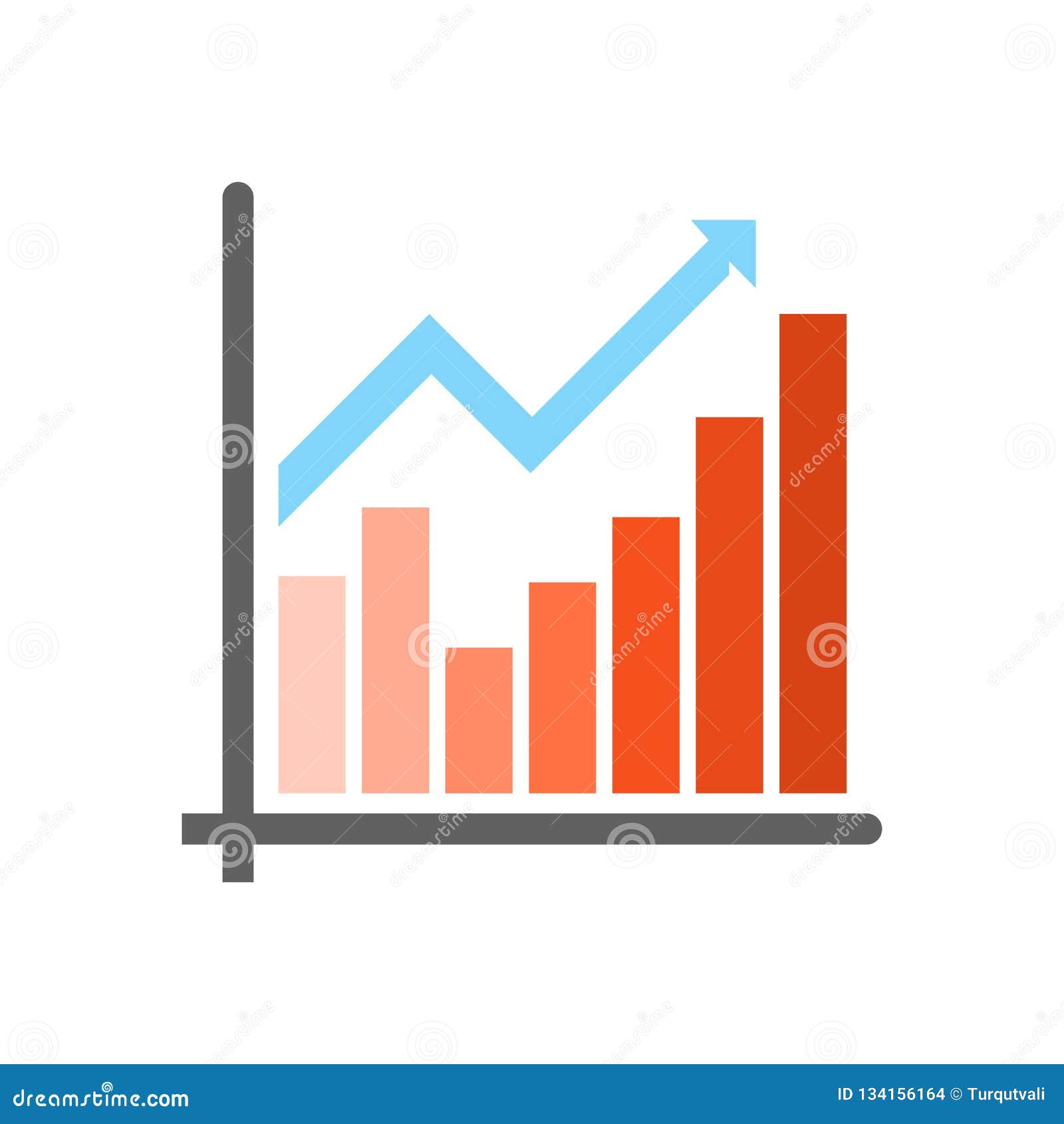 Chart Icon Vector Sign and Symbol Isolated on White Background, Chart ...