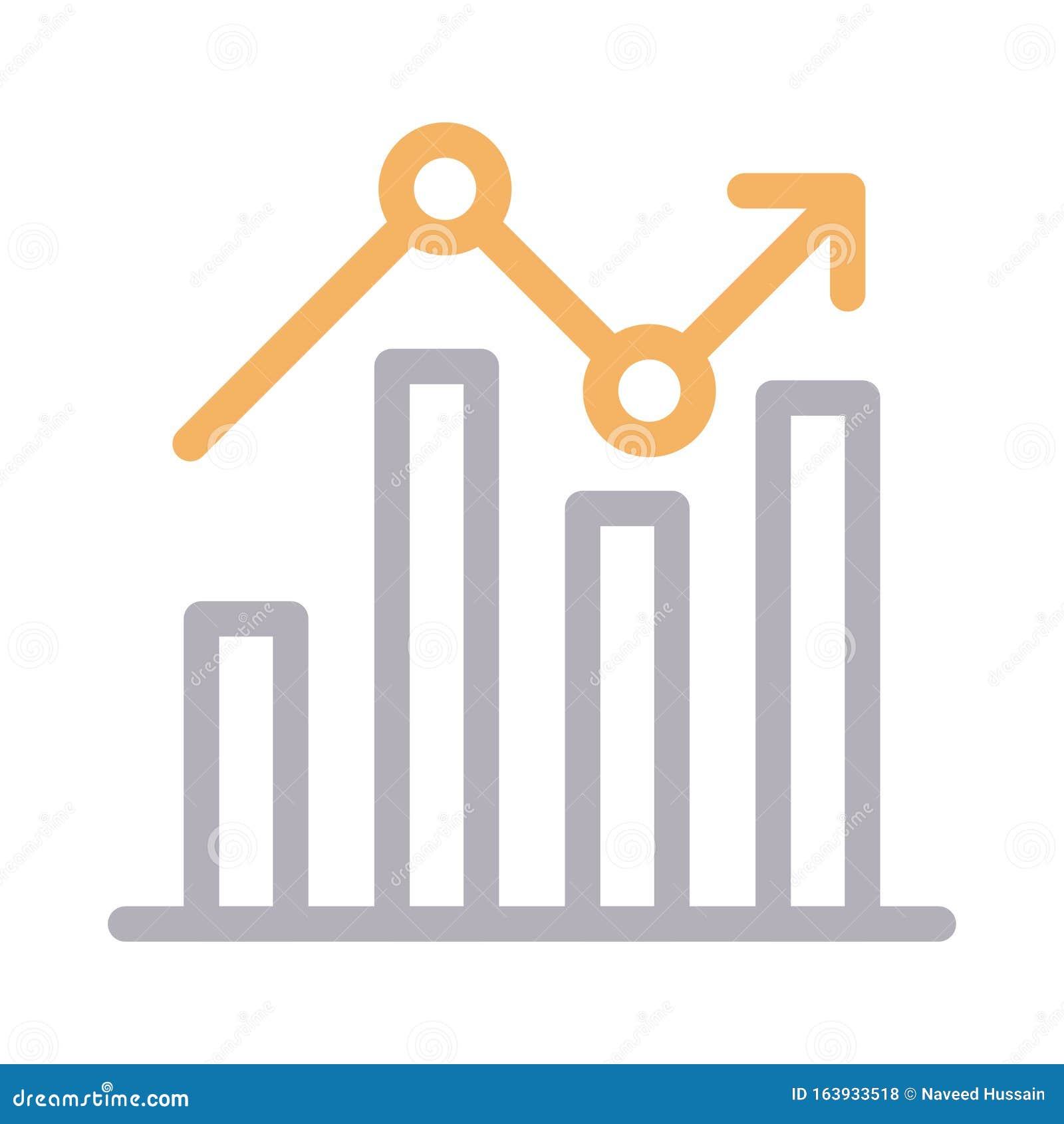 Chart Vector Color Line Icon Stock Illustration - Illustration of apps ...