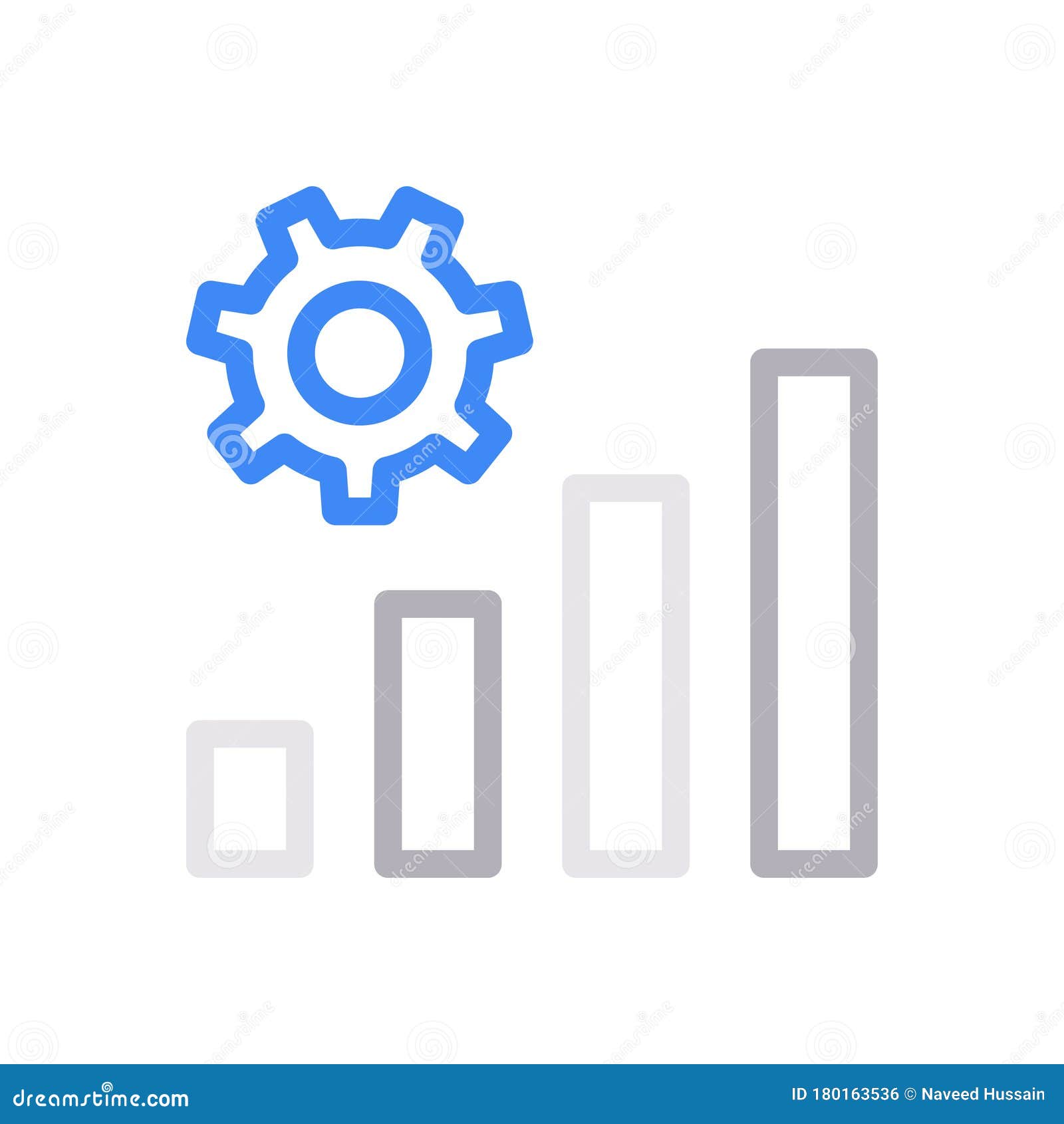 Chart Vector Color Line Icon Stock Vector - Illustration of statistics ...