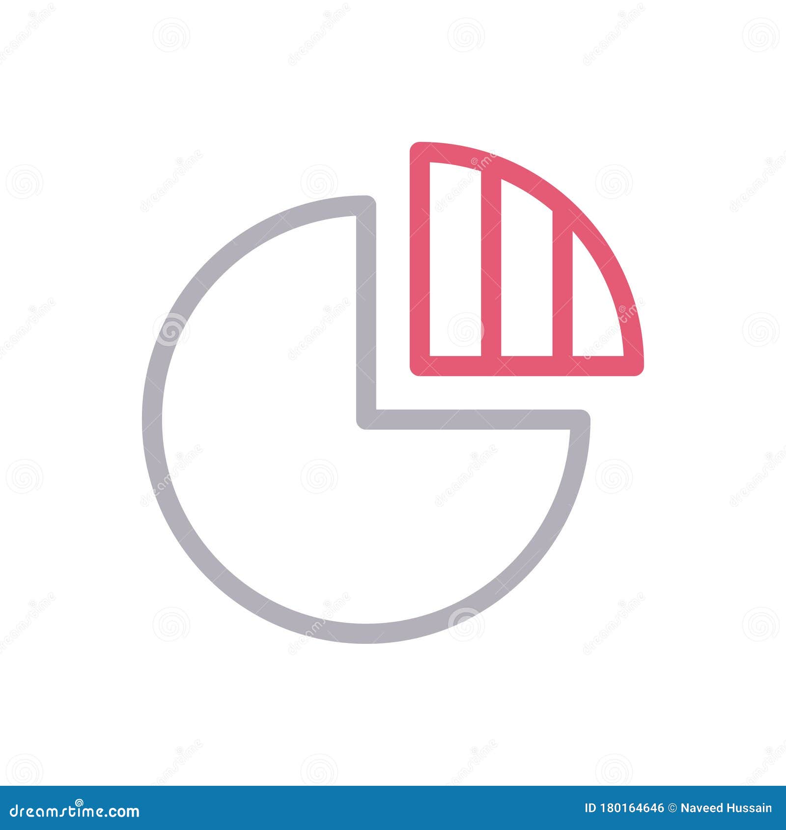 Chart Vector Color Line Icon Stock Vector - Illustration of color ...