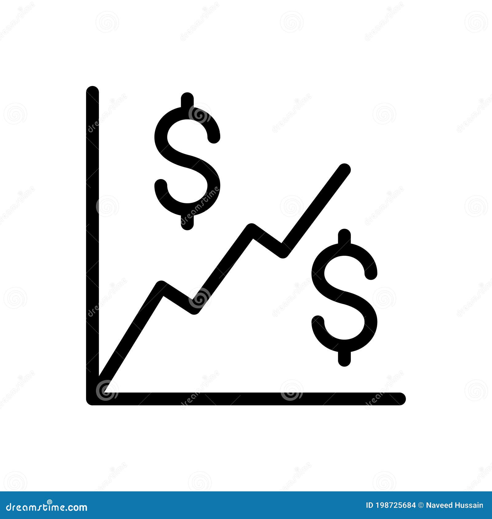 Chart Vector Flat Colour Icon Stock Vector - Illustration of desktop ...