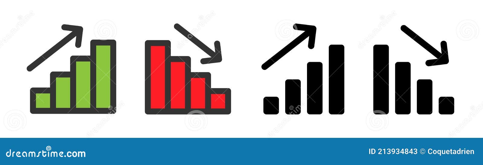 Chart Increase and Decrease Vector Icon. Stock Illustration - Illustration of sexual ...