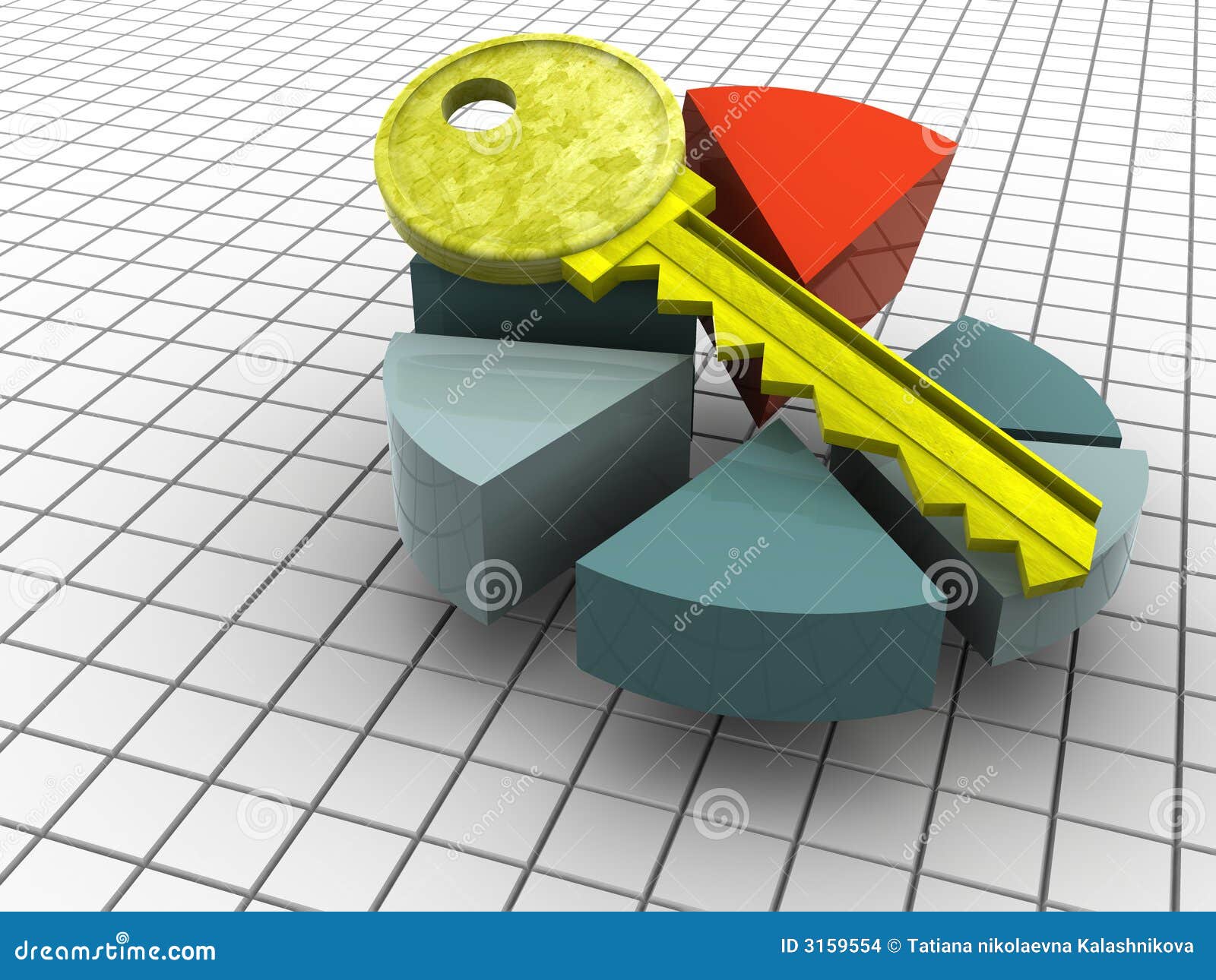 Chart and key. stock illustration. Illustration of percentage - 3159554
