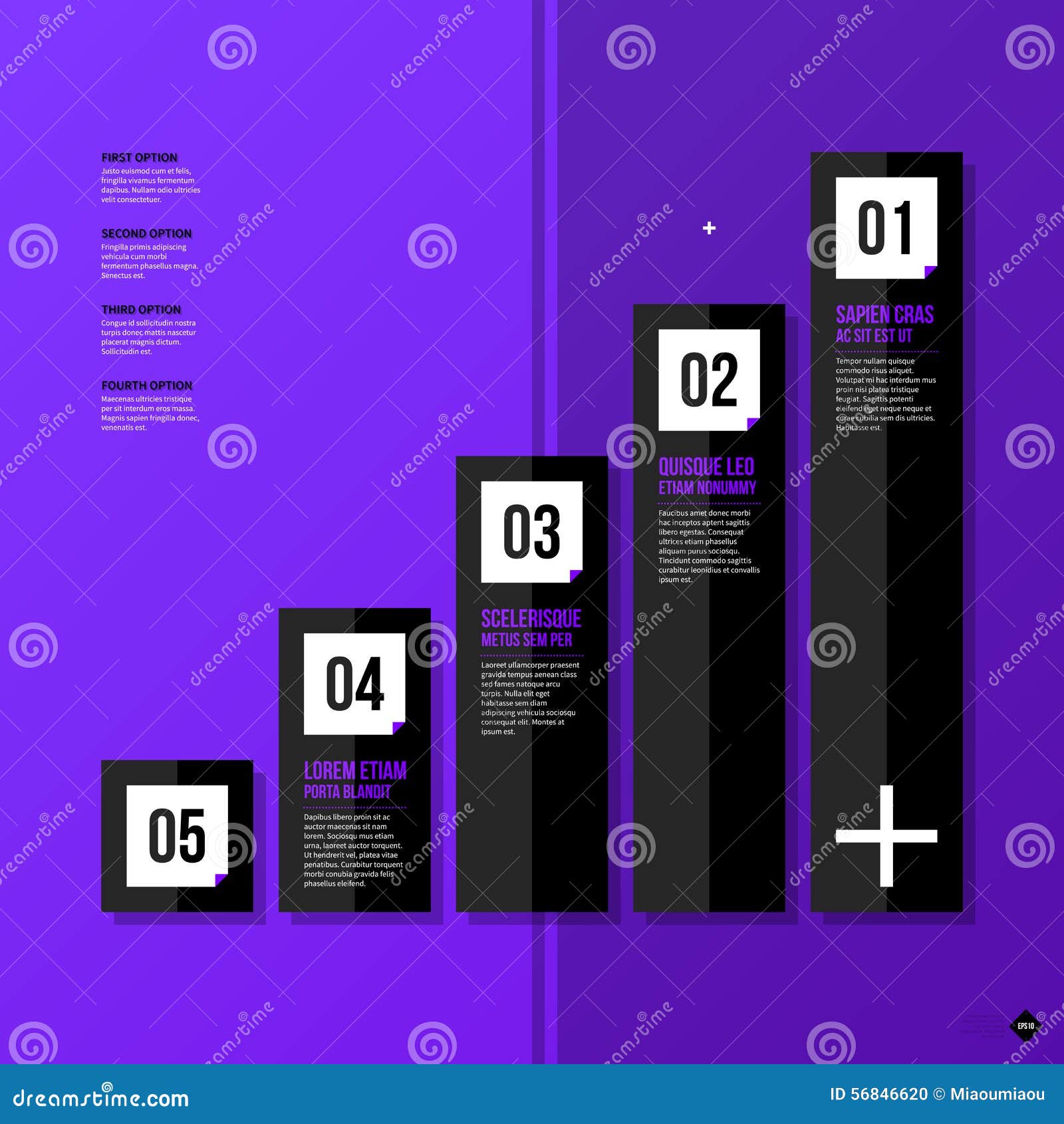 Chart Layout with Vertical Elements. EPS10 Vector Stock Vector ...
