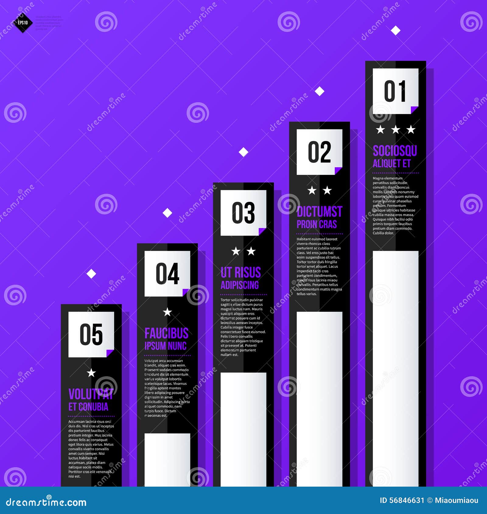 Chart Layout with Vertical Elements. EPS10 Vector Stock Vector ...