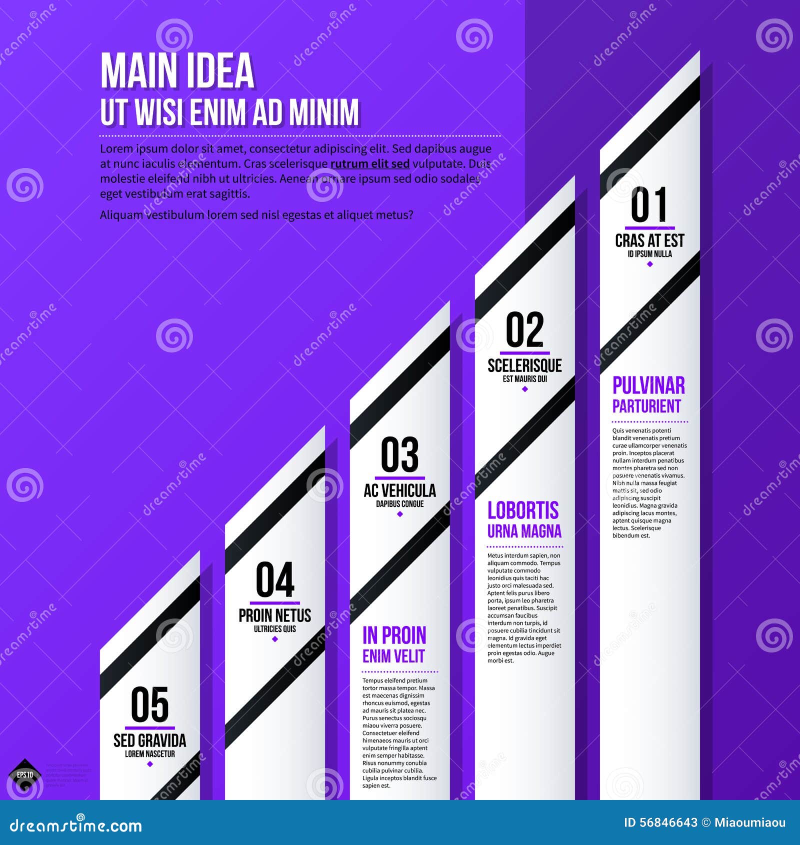 Chart Layout with Vertical Elements. EPS10 Vector Stock Vector ...