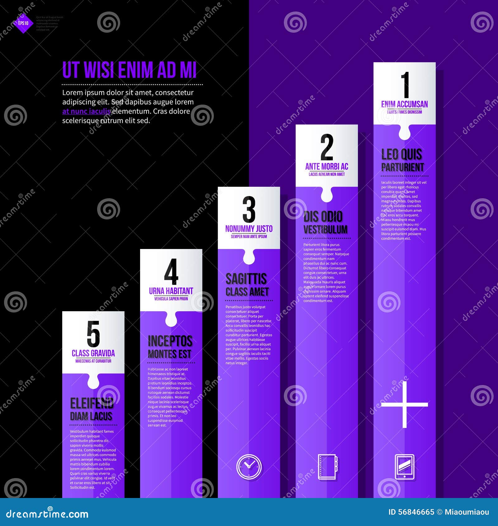 Chart Layout with Vertical Elements. EPS10 Vector Stock Vector ...