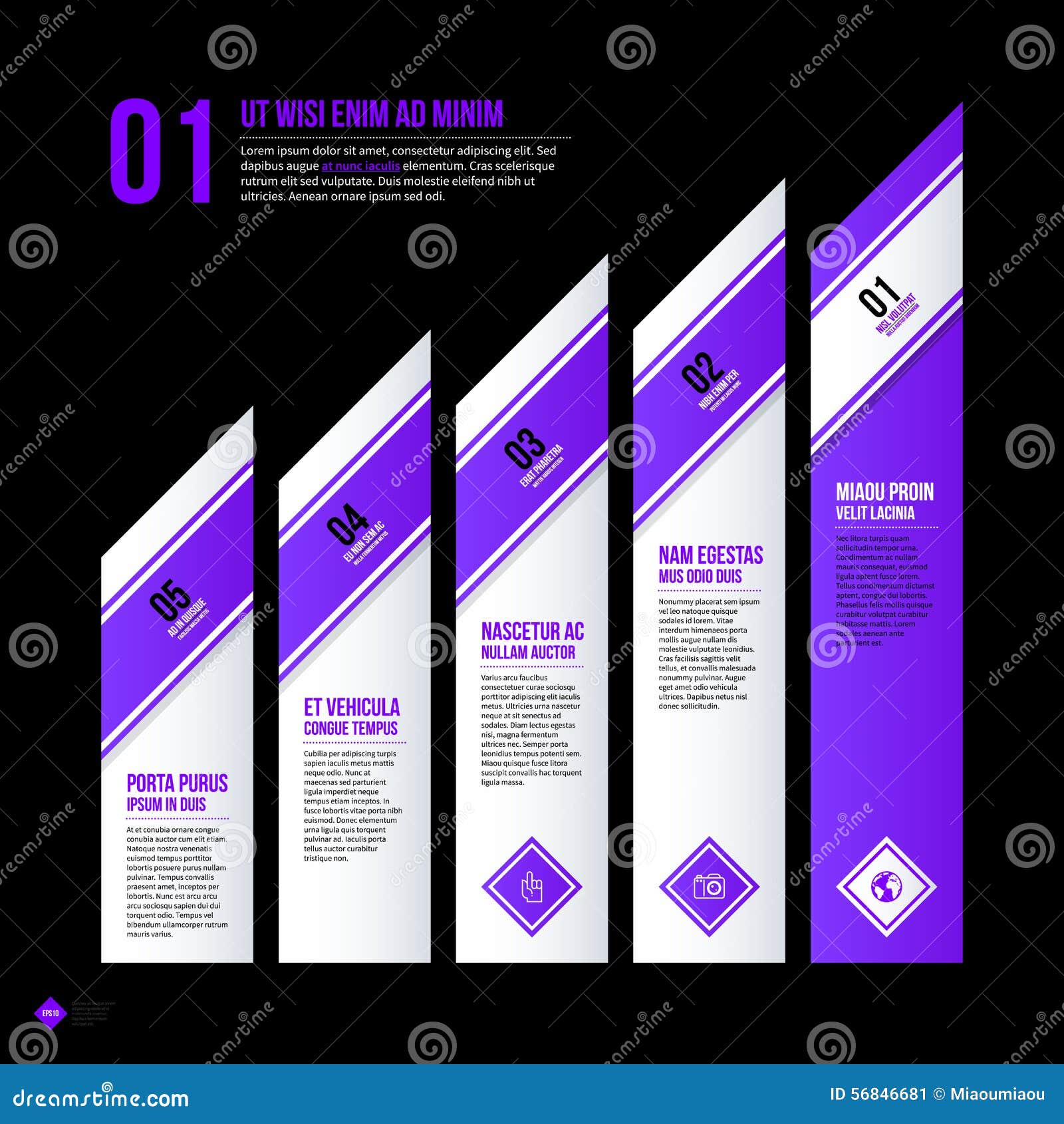 Chart Layout with Vertical Elements. EPS10 Vector Stock Vector ...