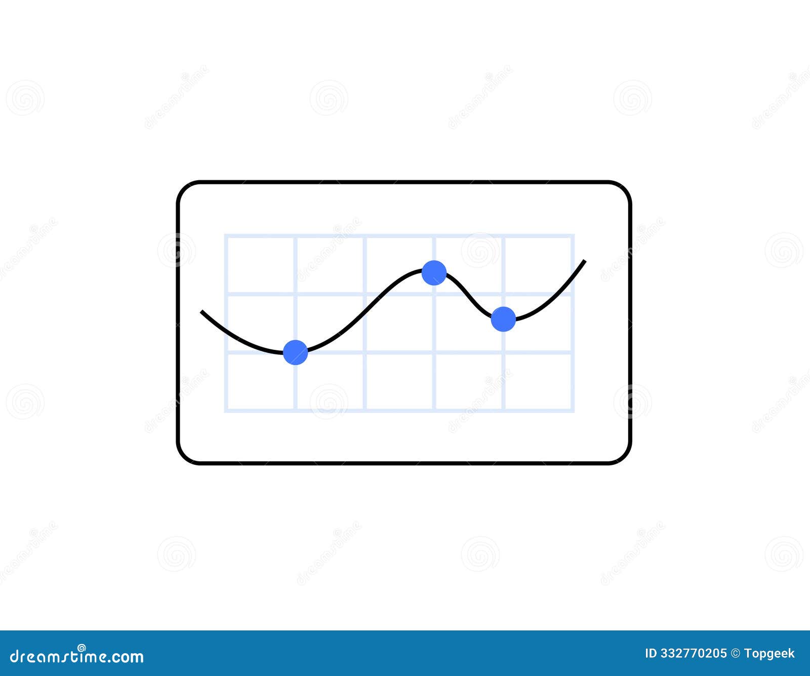 Chart with Line Graph and Points, Symbolizing Data Analysis, Trends ...