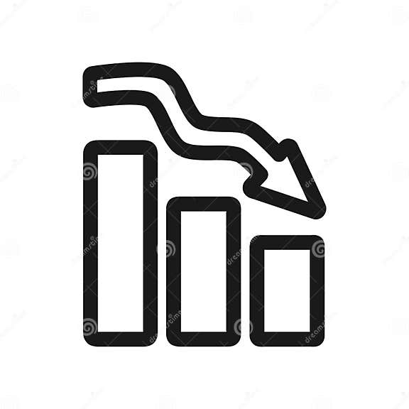 Chart Line Icon. Chart Isolated Simple Icon Stock Vector - Illustration ...