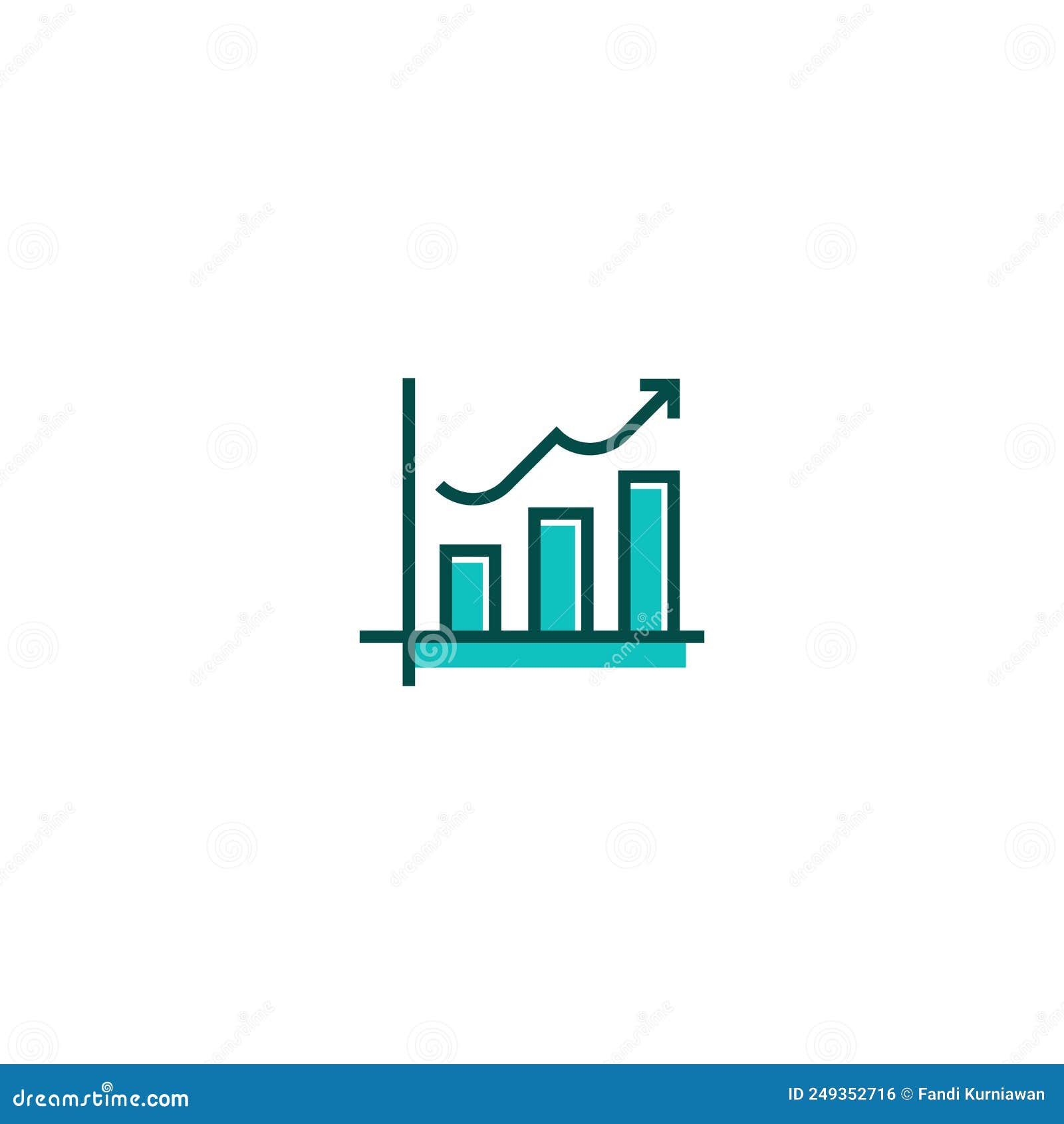 Chart Line Icon. Linear Style Sign for Mobile Concept and Web Design ...