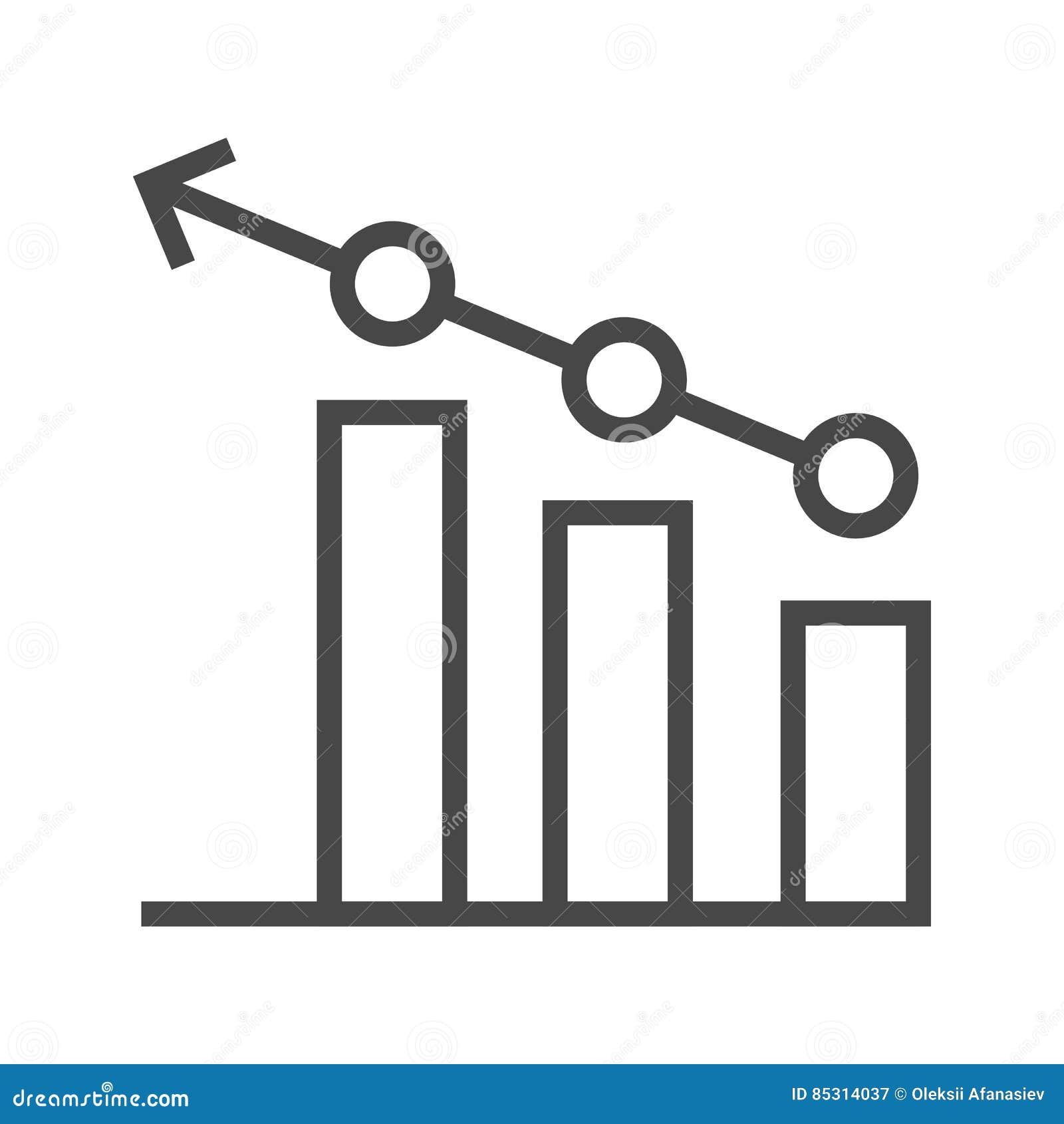 Chart Line Icon stock vector. Illustration of organization - 85314037