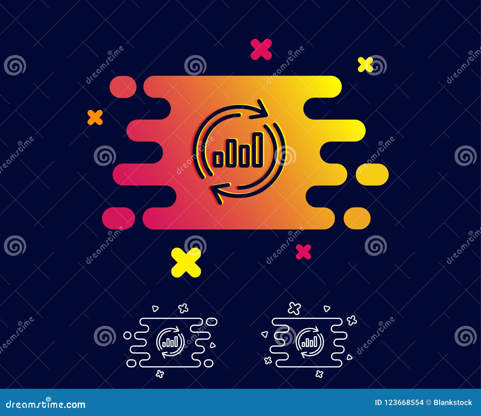 Chart Line Icon. Update Report Graph Sign. Stock Vector - Illustration ... Chart Line Icon. Update Report Graph Sign. Stock Vector - Illustration ...
