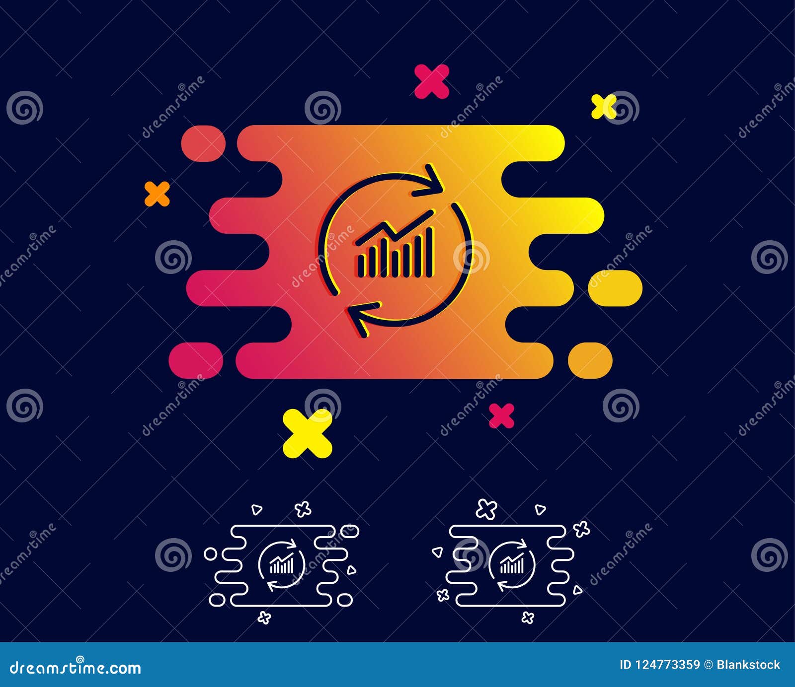 Chart Line Icon. Update Report Graph Sign. Stock Vector - Illustration ... Chart Line Icon. Update Report Graph Sign. Stock Vector - Illustration ...