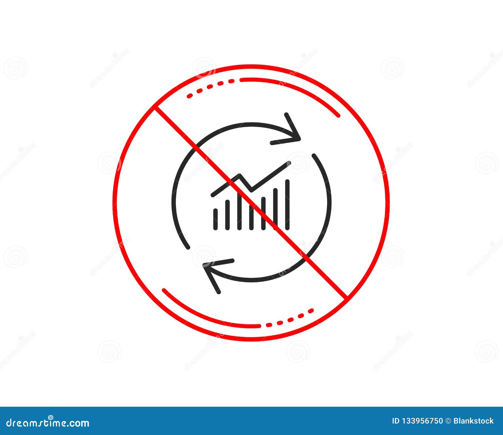 Chart Line Icon. Update Report Graph Sign. Vector Stock Vector ...