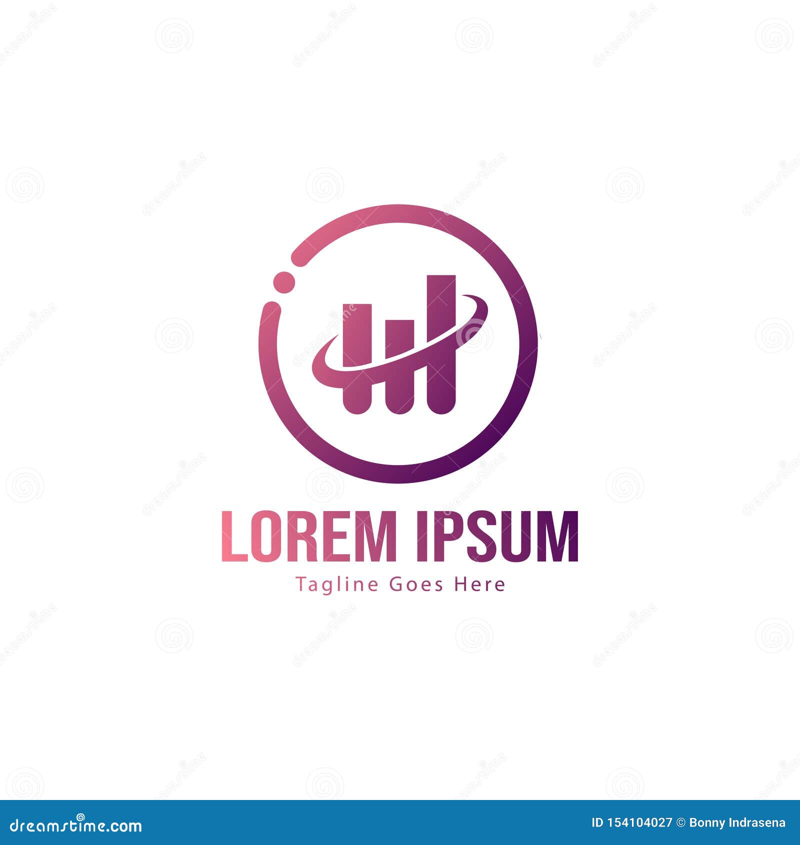 Chart Logo Template Design. Chart Logo with Modern Frame Isolated on ...