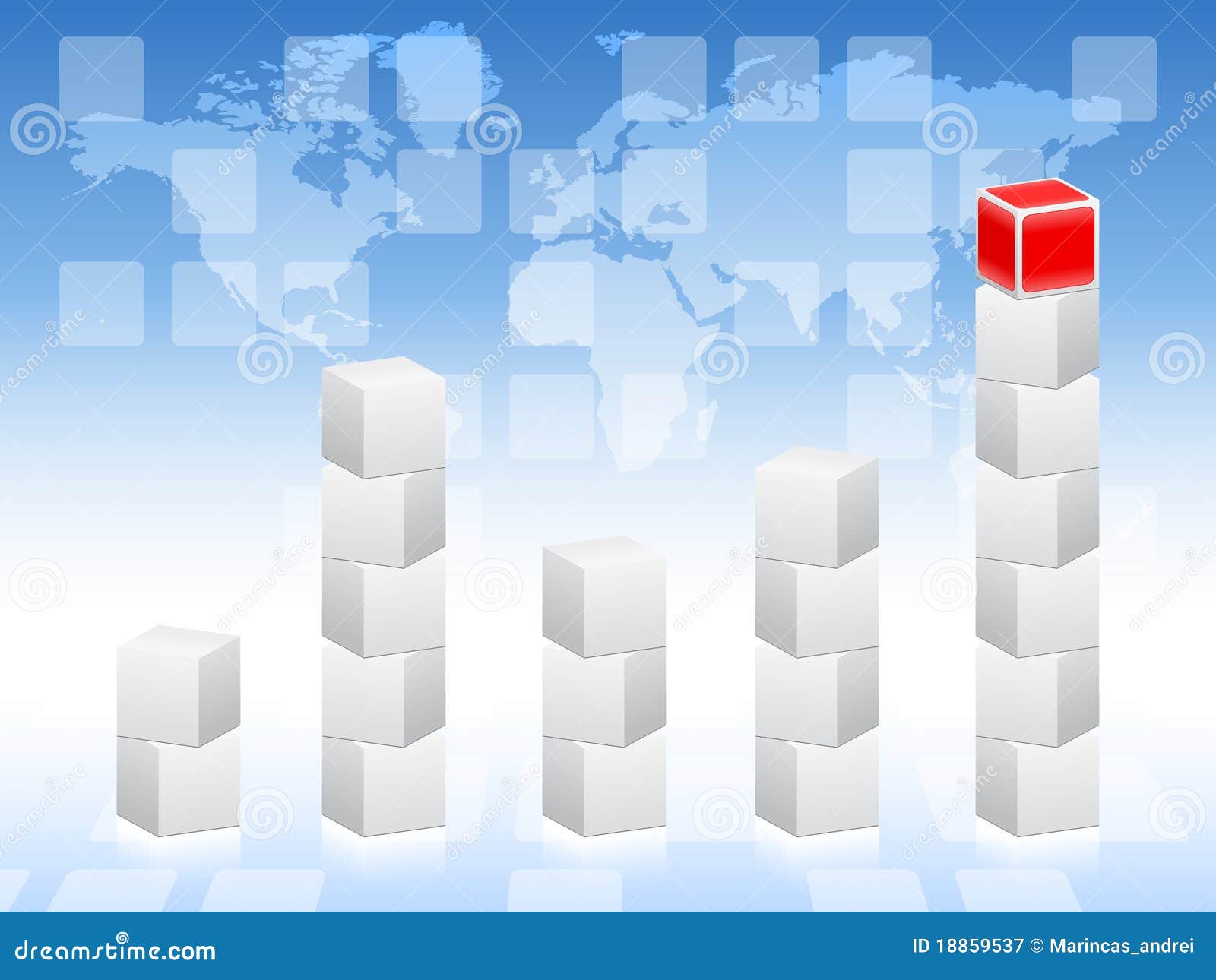 Chart made of boxes stock vector. Illustration of graph - 18859537