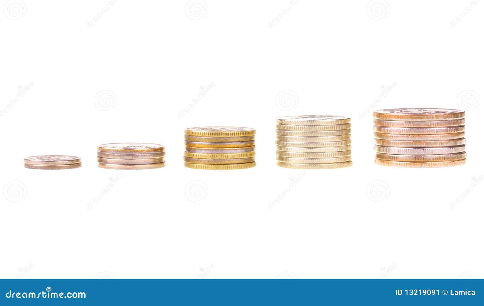 Chart Made of Stacks of Coins Stock Image - Image of financial, money ...