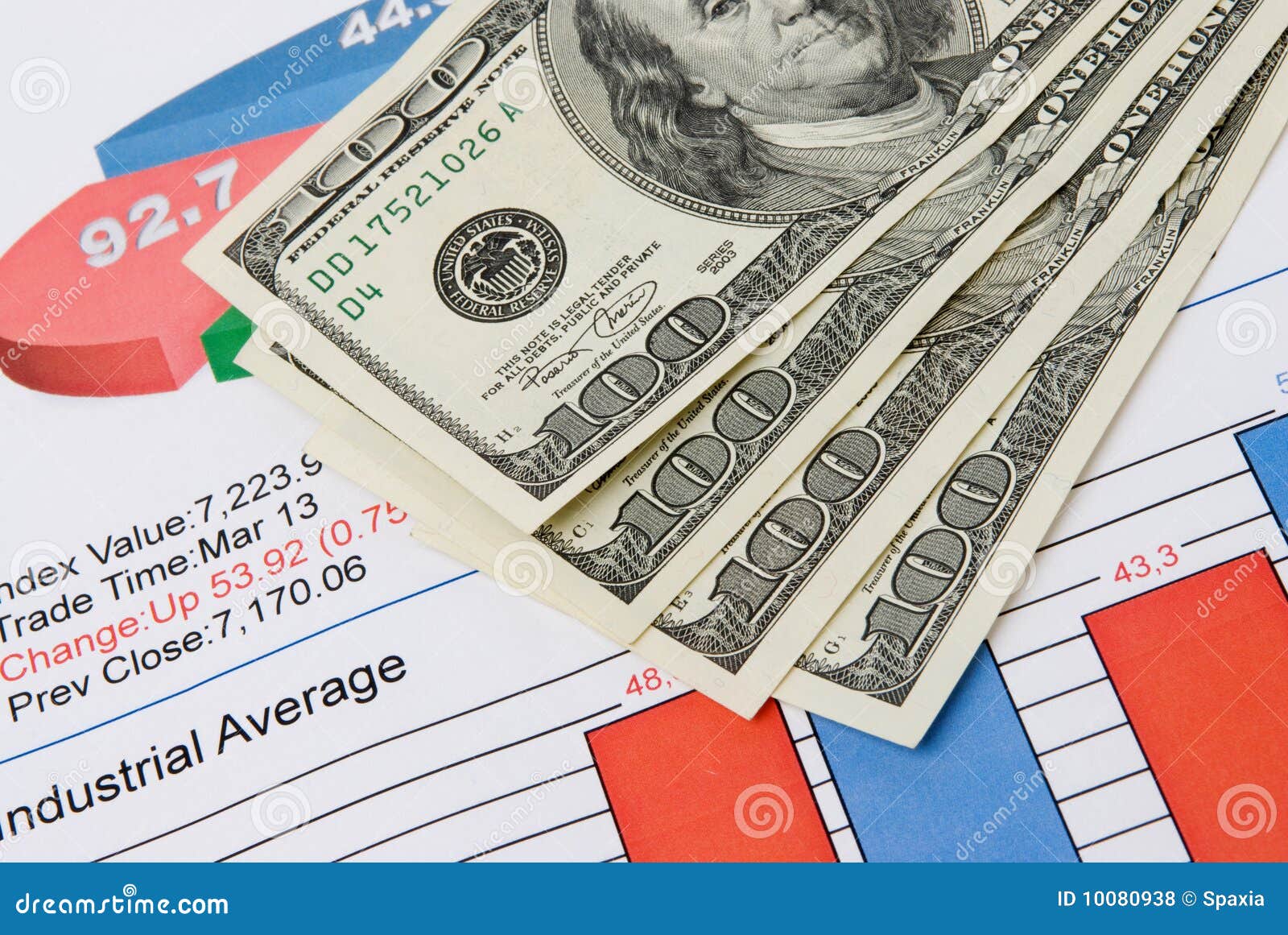 Chart with a money stock photo. Image of asset, office - 10080938