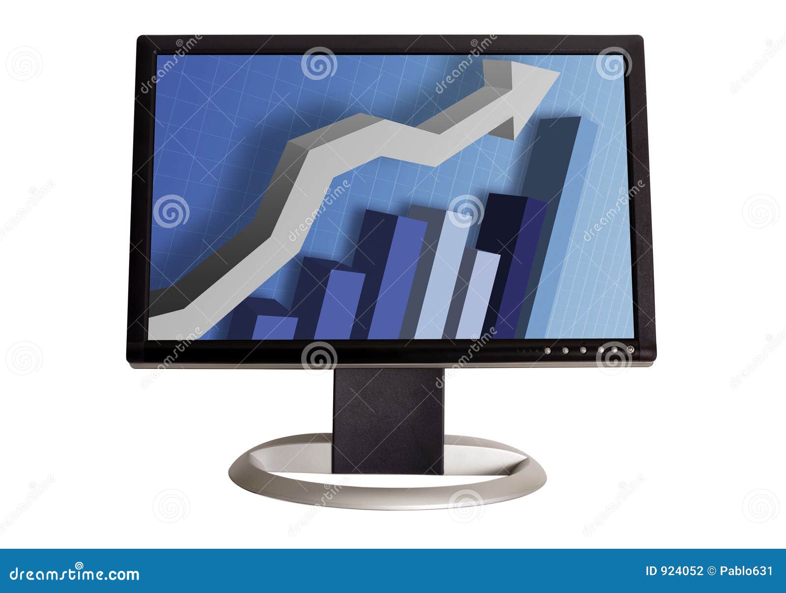 Chart on Monitor stock photo. Image of finance, corporate - 924052