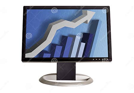 Chart on Monitor stock photo. Image of finance, corporate - 924052