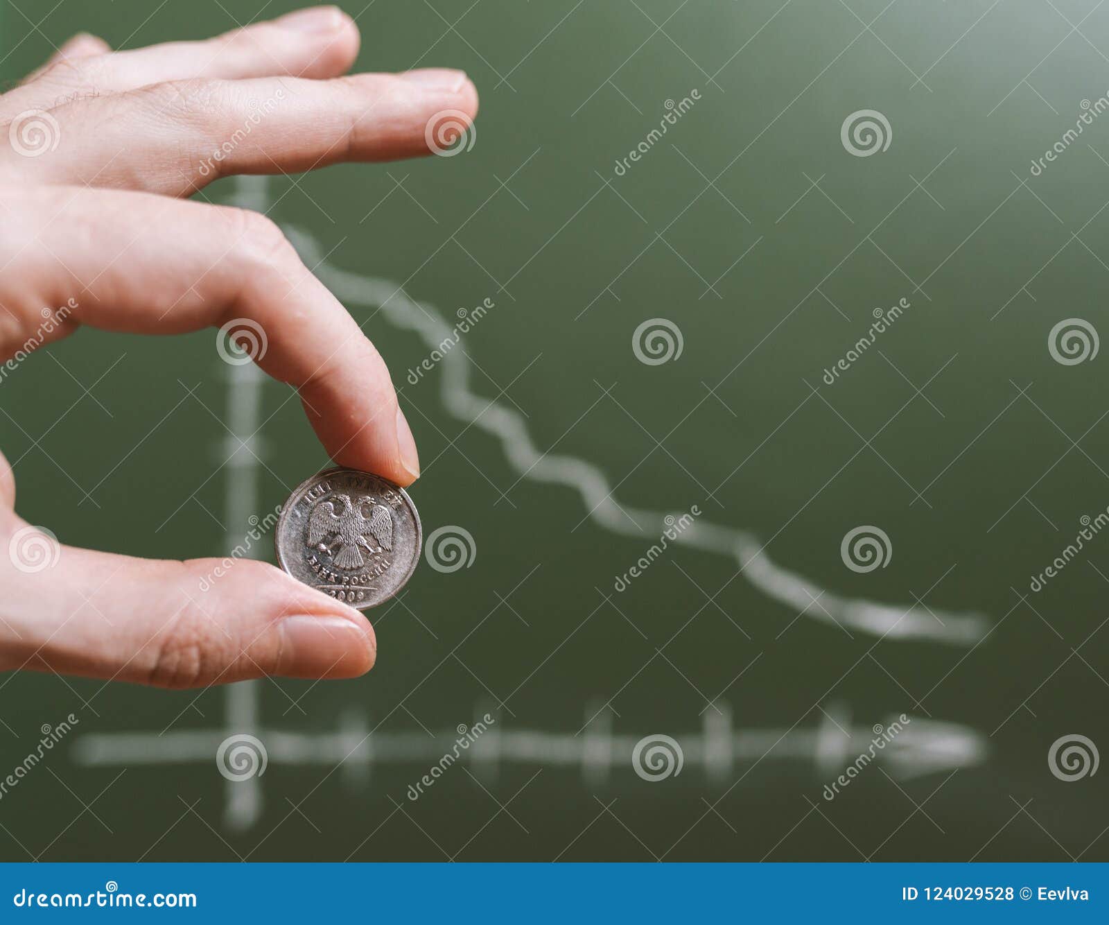 Chart with negative arrow. stock photo. Image of bank - 124029528