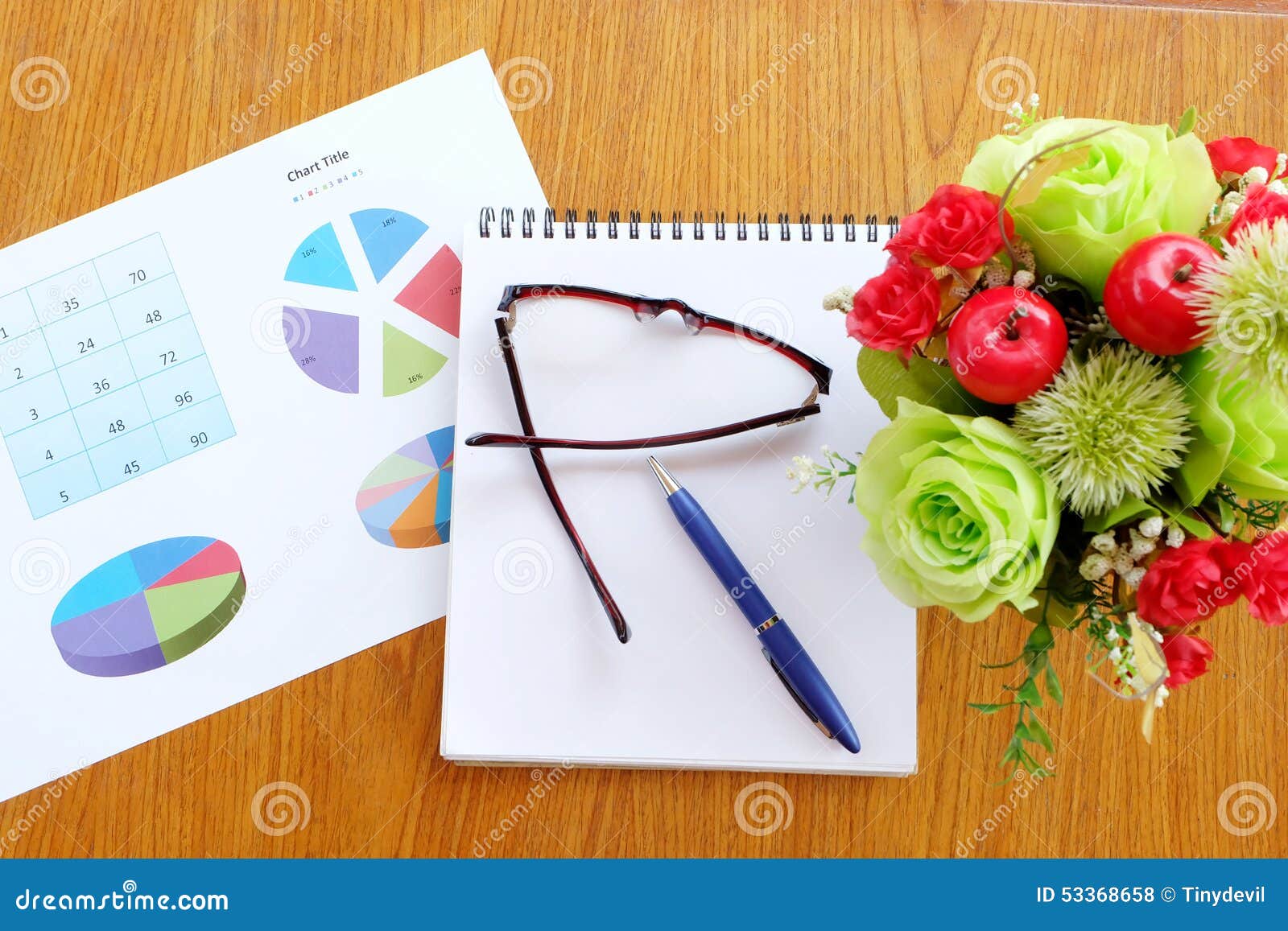 Chart and note book stock photo. Image of investment - 53368658