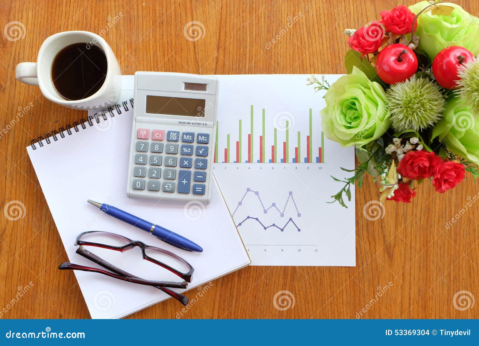 Chart and note book stock photo. Image of mathematical - 53369304