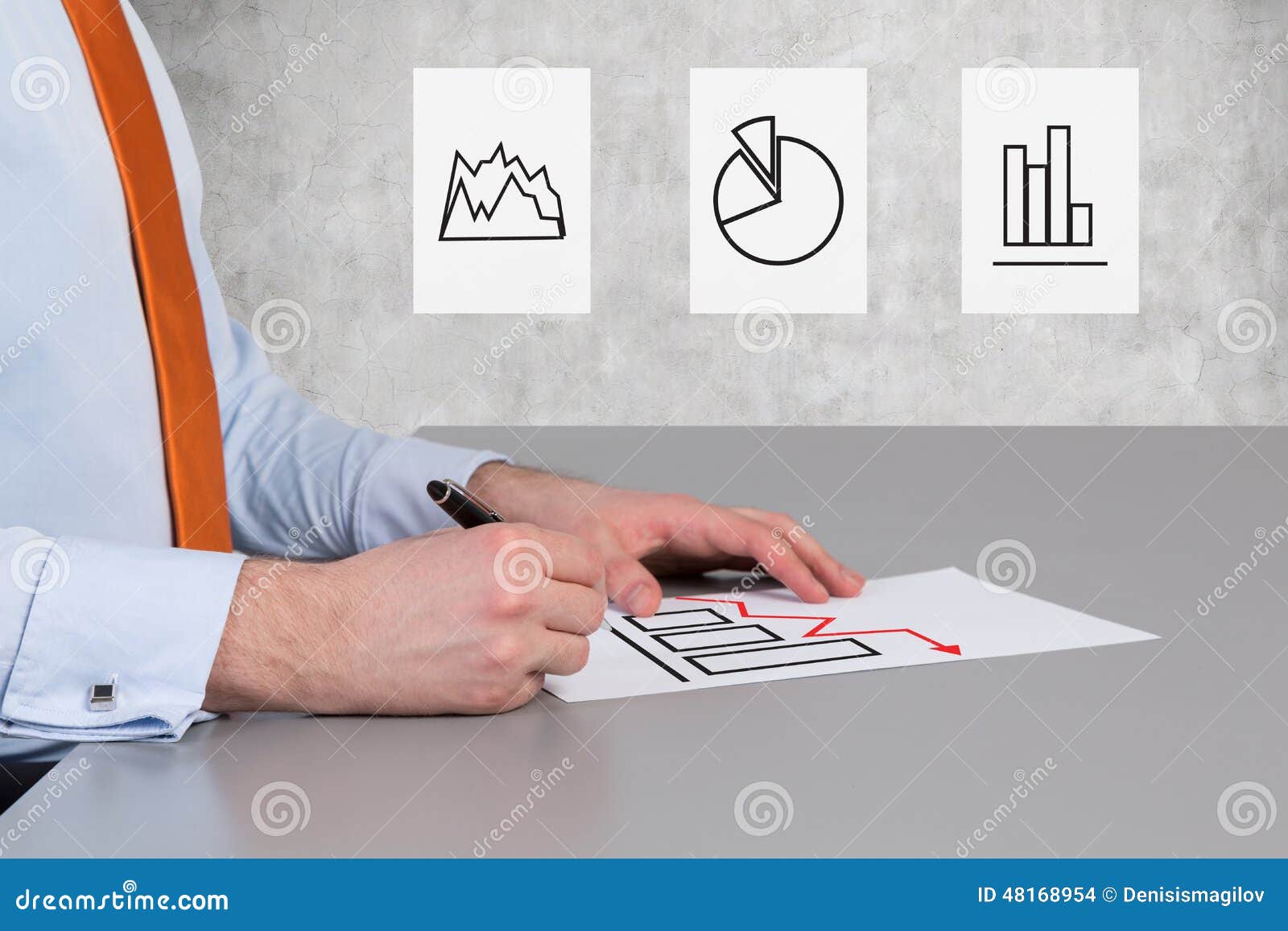 Chart on paper stock photo. Image of design, achievement - 48168954